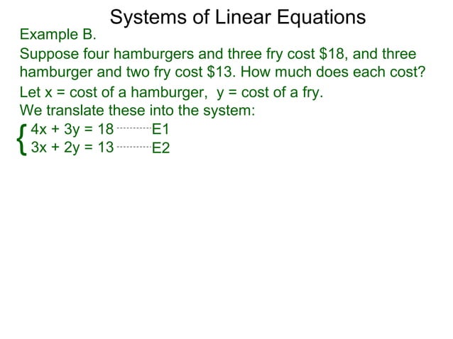 81 systems of linear equations 1 | PPT