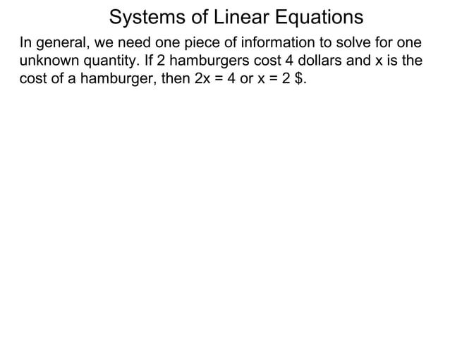 81 systems of linear equations 1 | PPT