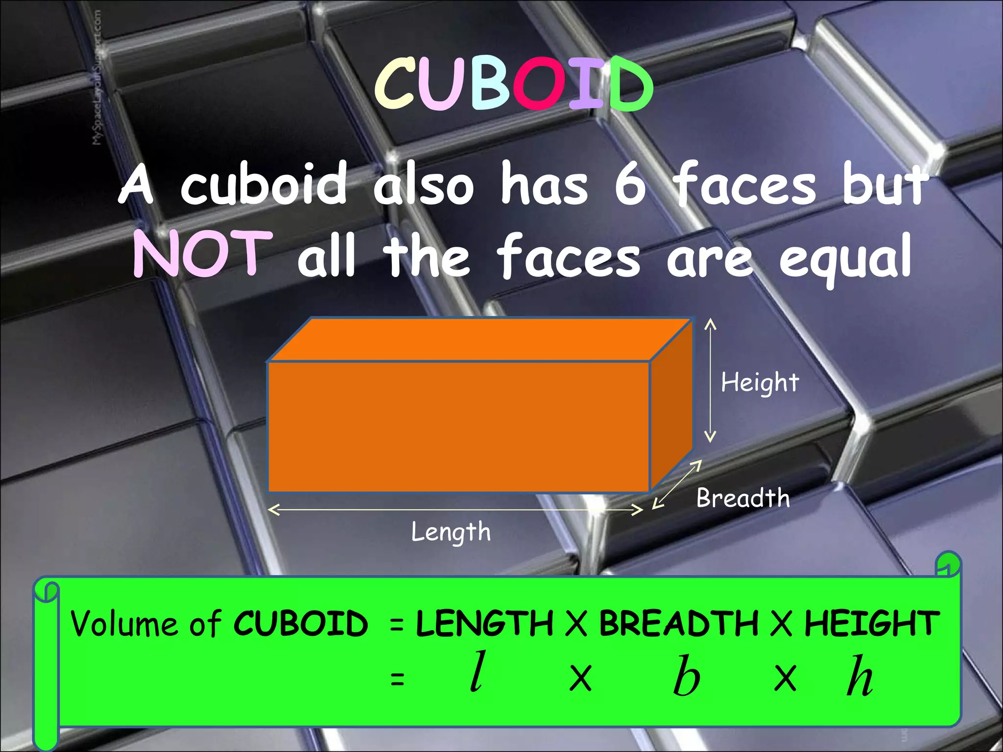 Volume of Cubes and Cuboid | PPT