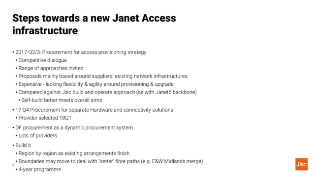 The Janet architecture and new Janet access infrastructure | PPT