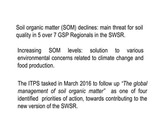 Global management of soil organic matter | PPT | Agriculture | Industries