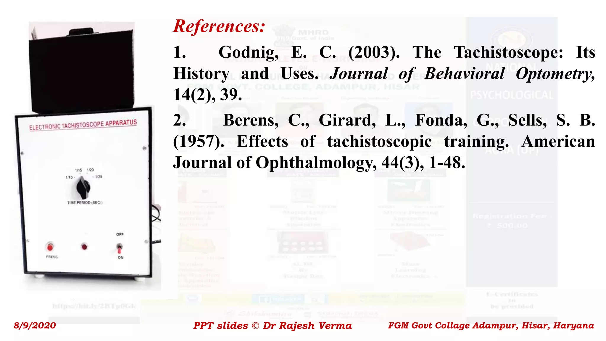 Tachsitoscope | PPTX