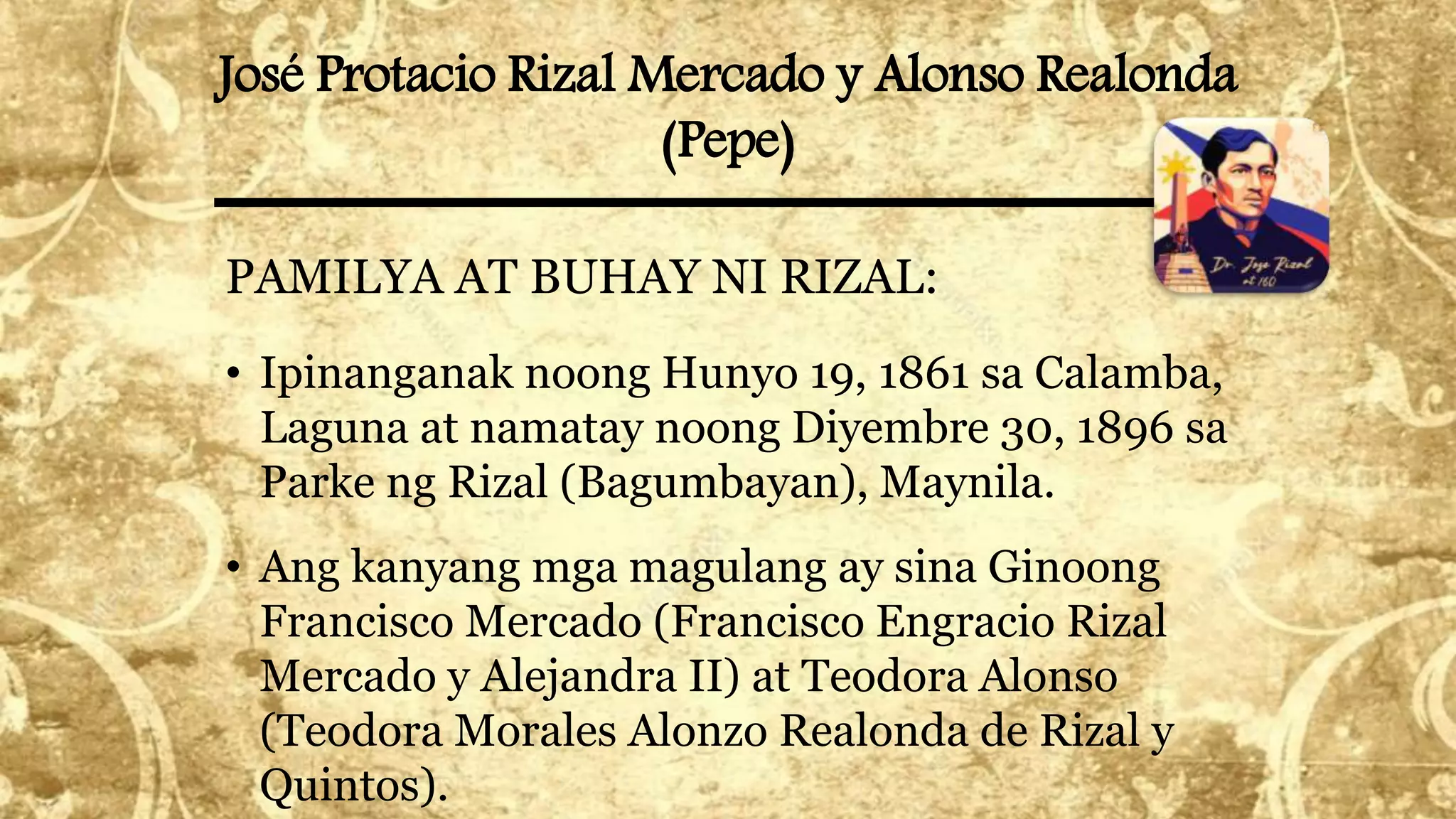 Talambuhay ni Dr. Jose P. Rizal.pptx