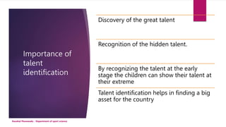 1) Talent identification intro.pptx | Sports