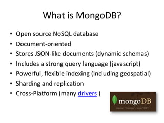 MongoDB for the SQL Server | PPTX | Databases | Computer Software and Applications
