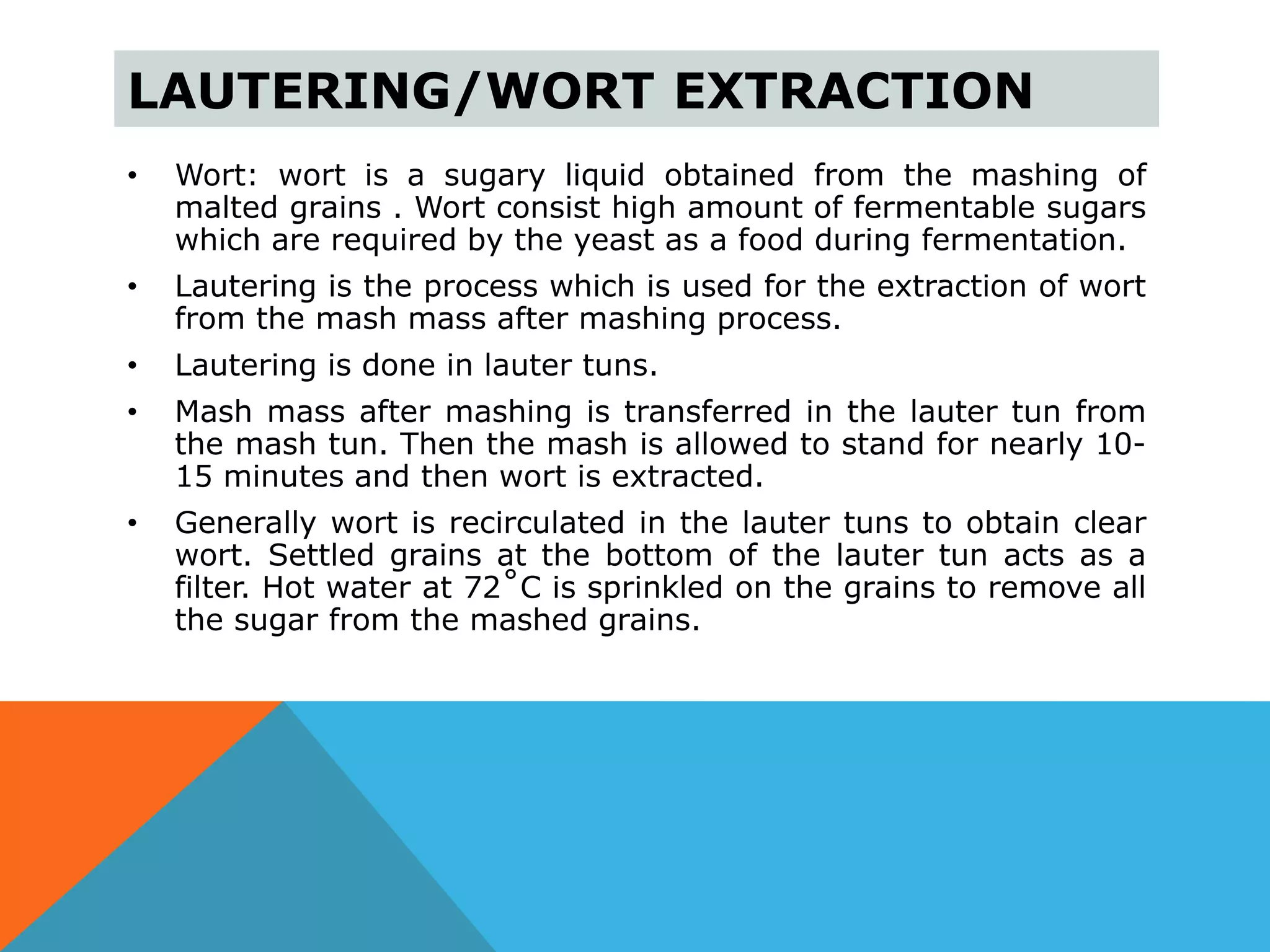 Brewing Process/ Beer manufacturing process/ Working of brewery | PPTX