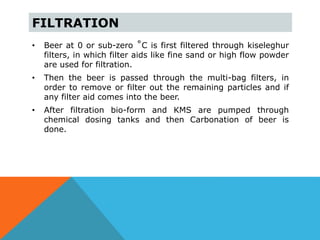 Brewing Process/ Beer manufacturing process/ Working of brewery | PPTX