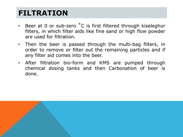 Brewing Process/ Beer manufacturing process/ Working of brewery | PPTX