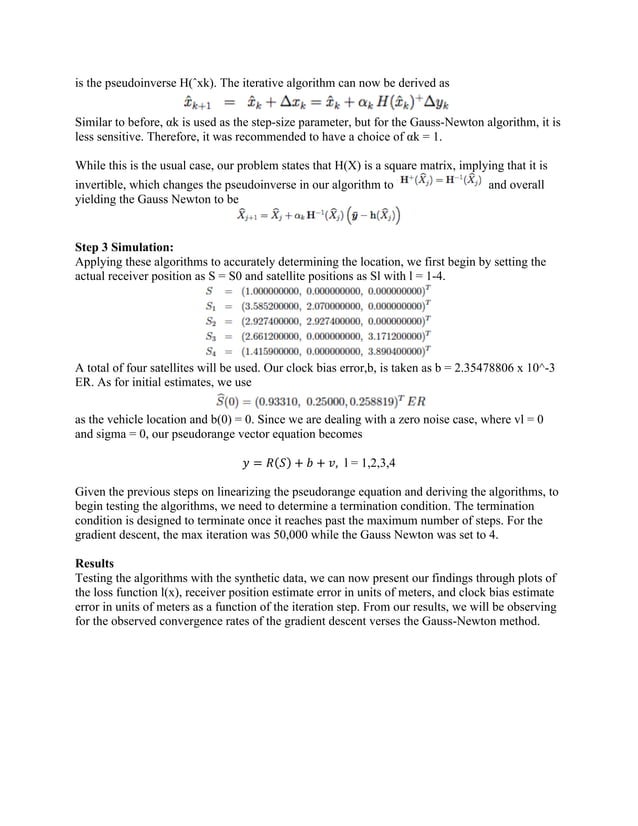 Algorithms for Global Positioning | PDF