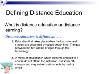 Distance Education Definition | PPT