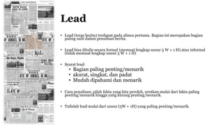 Memahami Berita dan Teknik Menulis Berita | PDF