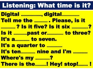 Telling time | PPT