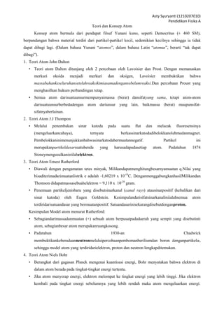 1 teori dan konsep atom | DOCX