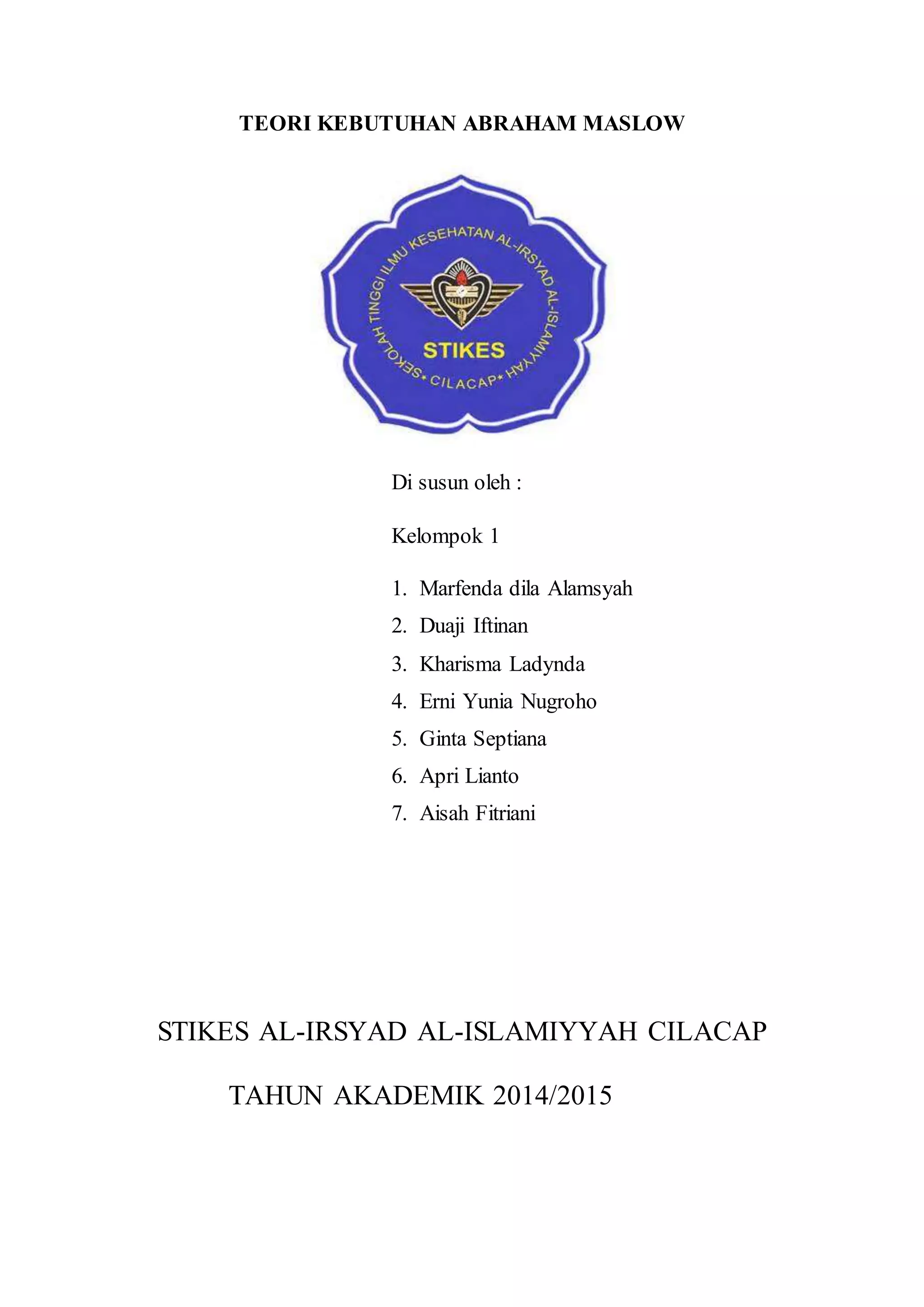 TEORI KEBUTUHAN ABRAHAM MASLOW | PDF