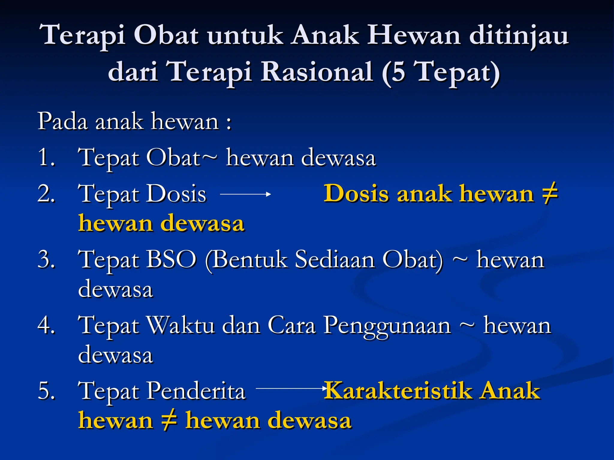 Menentukan terapi obat untuk anak hewan.ppt
