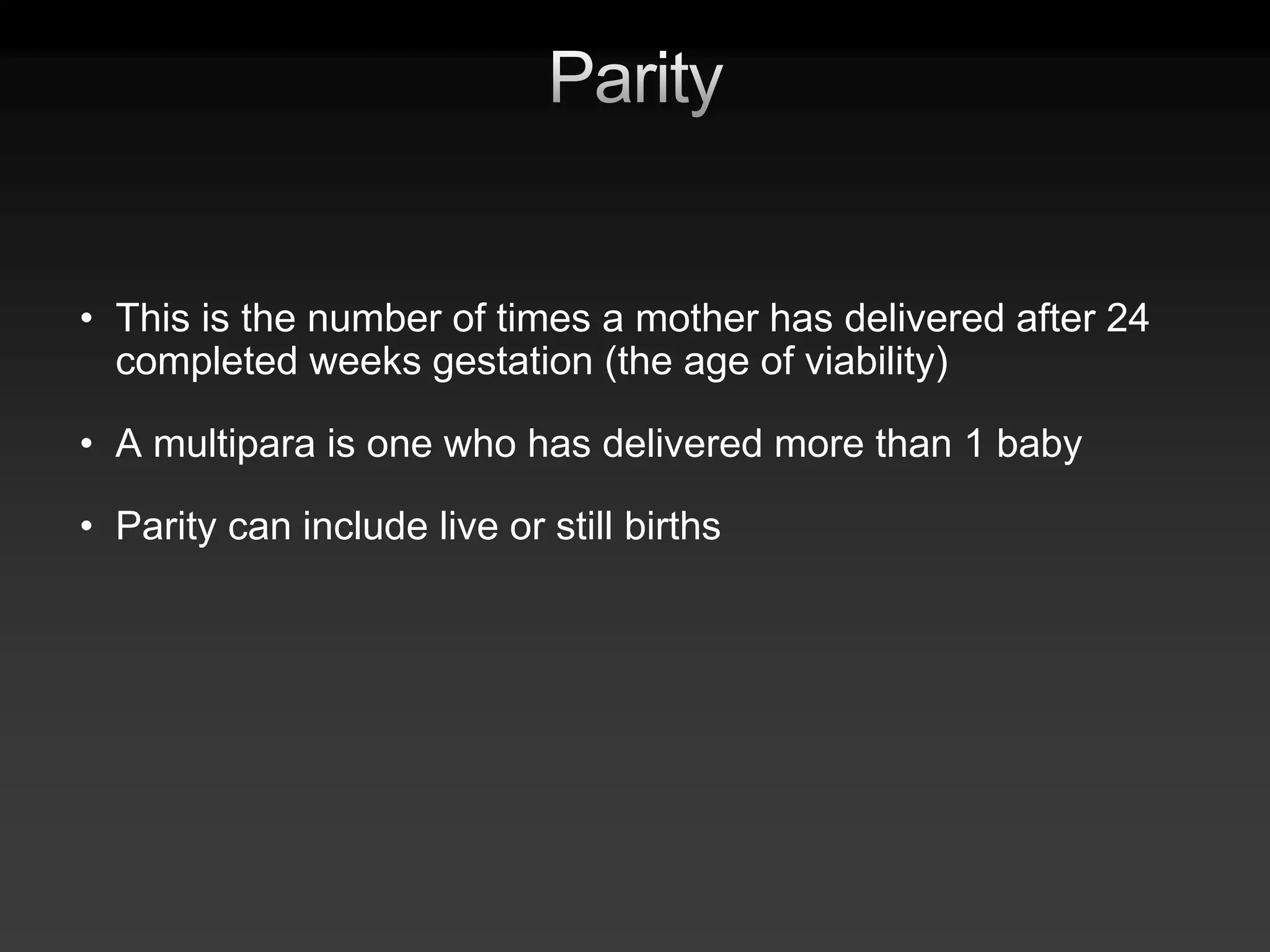 Obstetric Terminology | PPTX