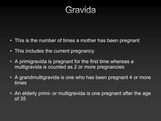 Obstetric Terminology | PPTX