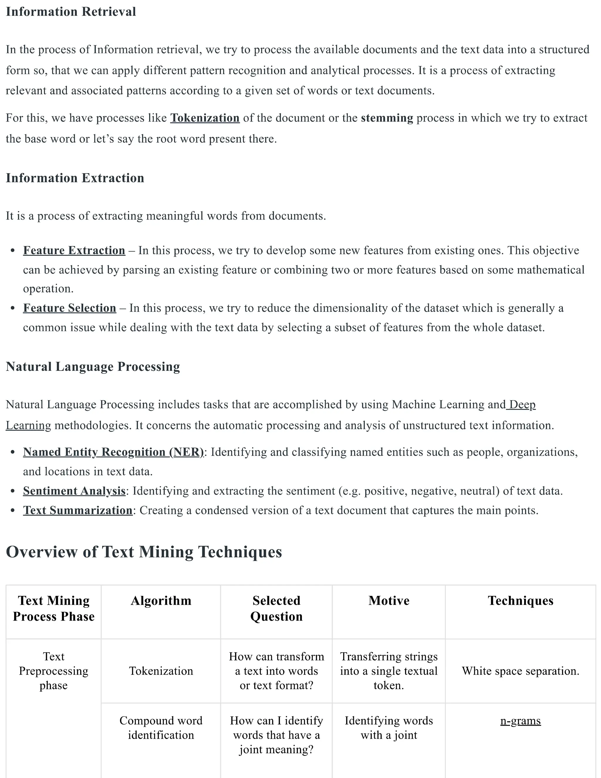 Text mining steps with examples and sample | PDF | Search | Internet