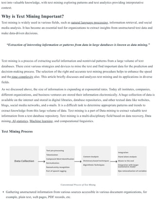 Text mining steps with examples and sample | PDF | Search | Internet