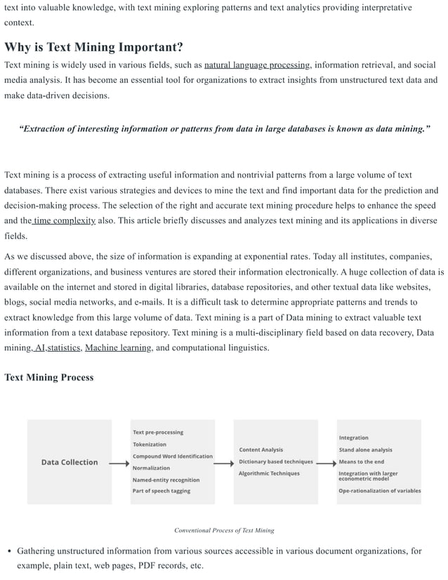 Text mining steps with examples and sample | PDF | Search | Internet