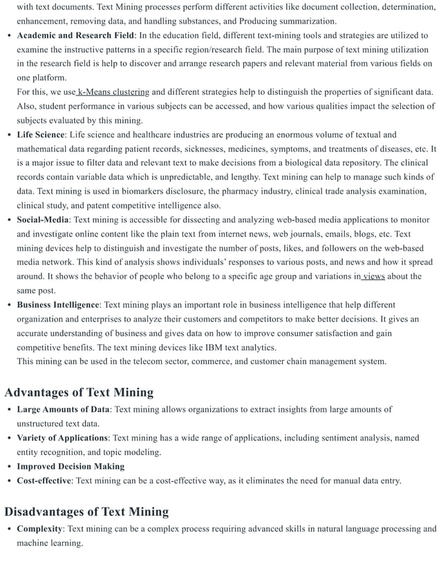 Text mining steps with examples and sample | PDF | Search | Internet