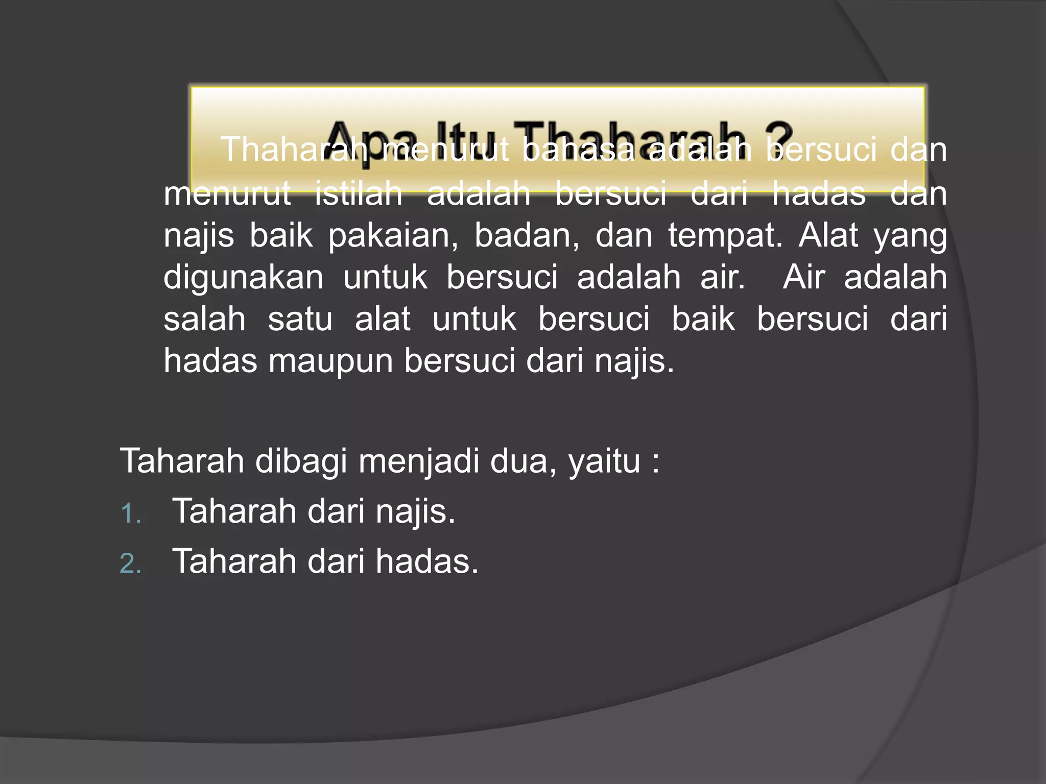 PPT Thaharah | PPTX