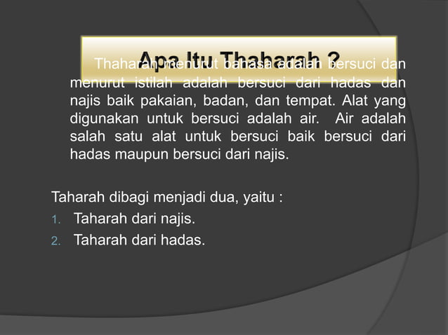 PPT Thaharah | PPTX