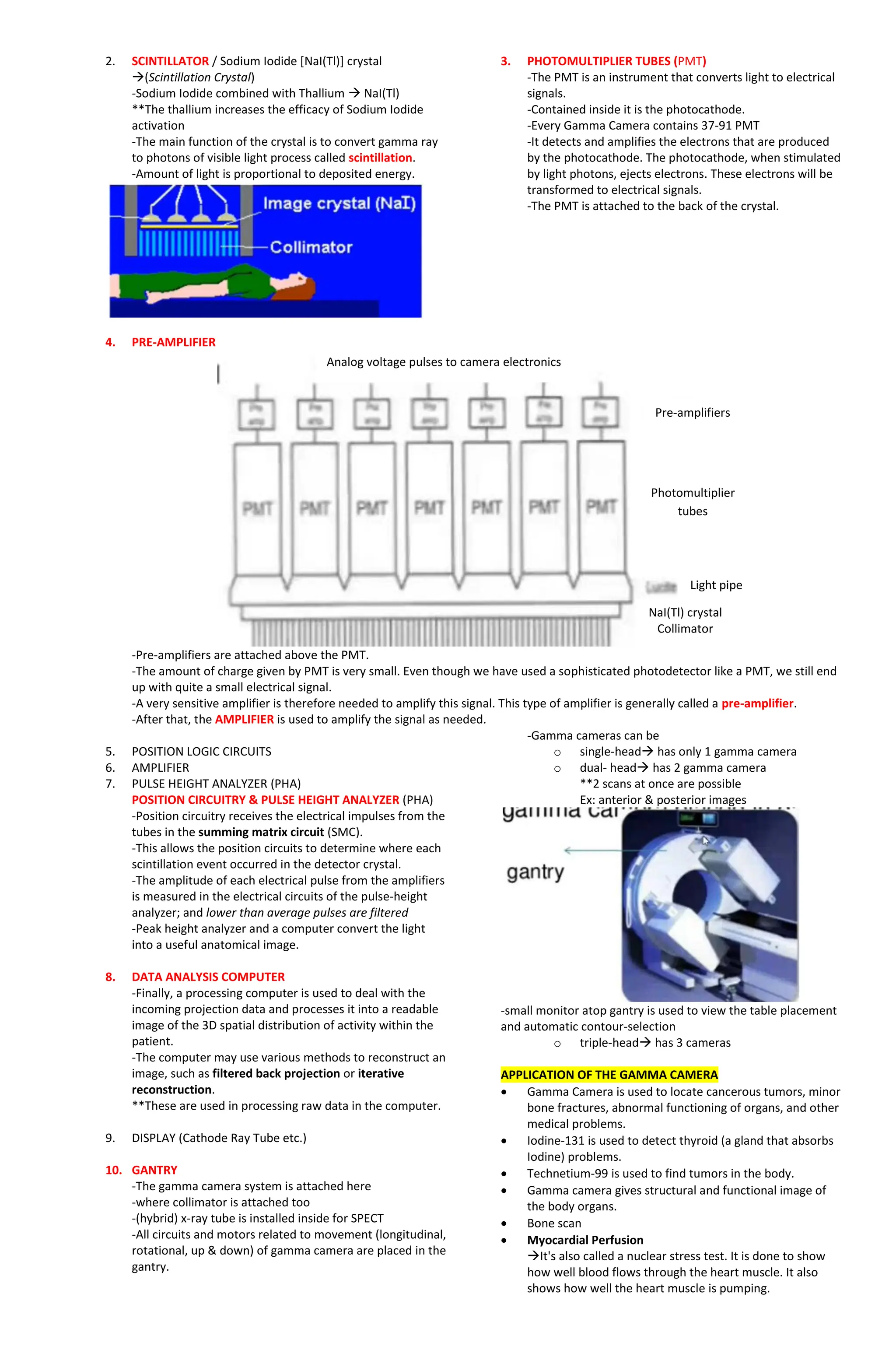 THE GAMMA cAMERA used in nuclear medicine | PDF