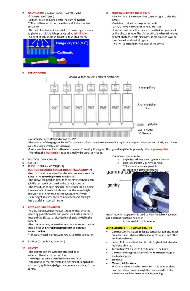 THE GAMMA cAMERA used in nuclear medicine | PDF