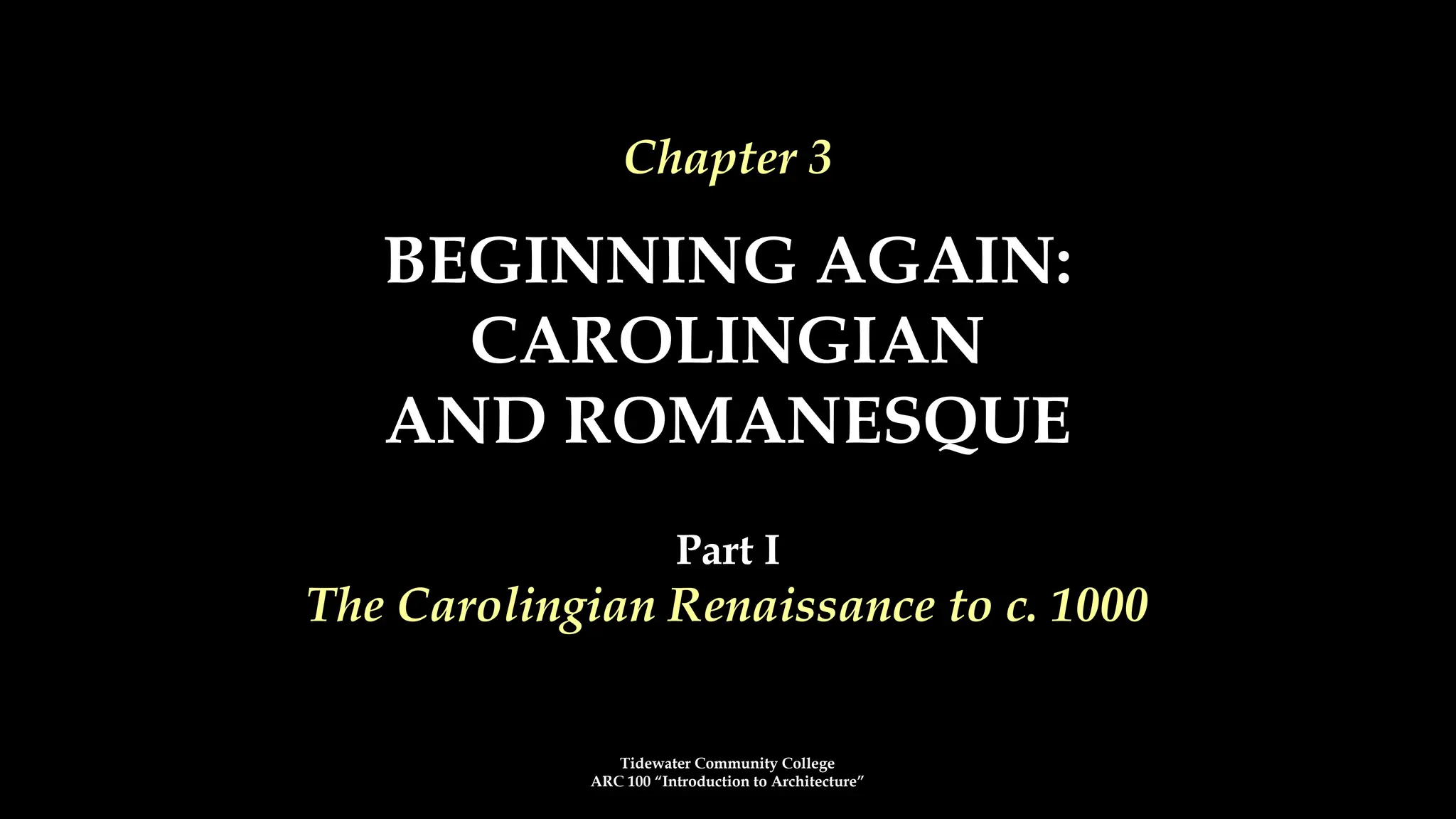 1 The Carolingian Renaissance to c.1000.ppt