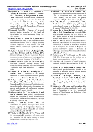 The Electrophoretic Profile Myofibrillar Proteins Extracted From Camel ...