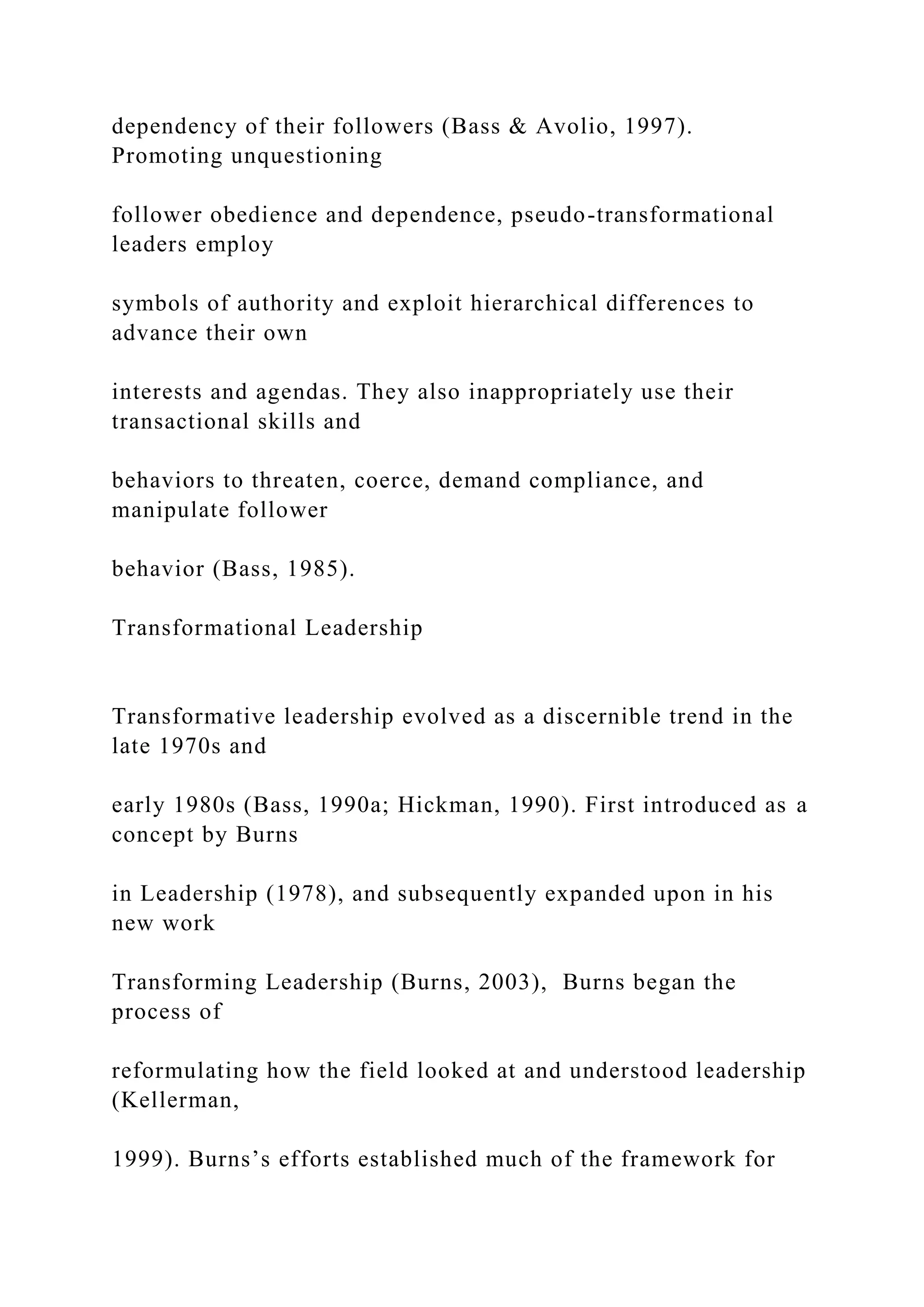 1 The Evolution of Leadership Theory Although the pra.docx