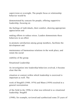 1 The Evolution of Leadership Theory Although the pra.docx