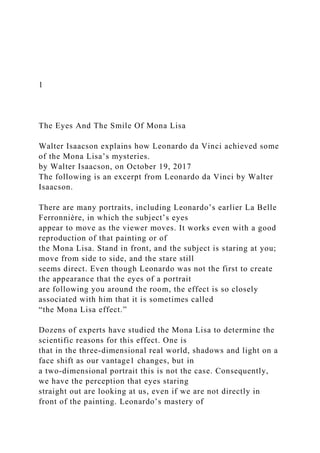 Mona Lisa's Elusive Smile Explained | PDF