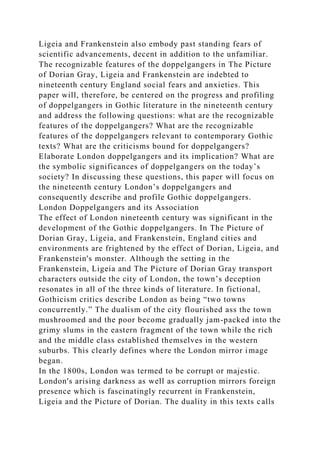 1THE GOTHIC DOPPELGANGER 3 The Gothic D.docx