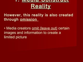 Media Construct Reality | PPT