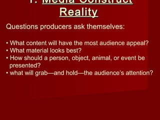 Media Construct Reality | PPT
