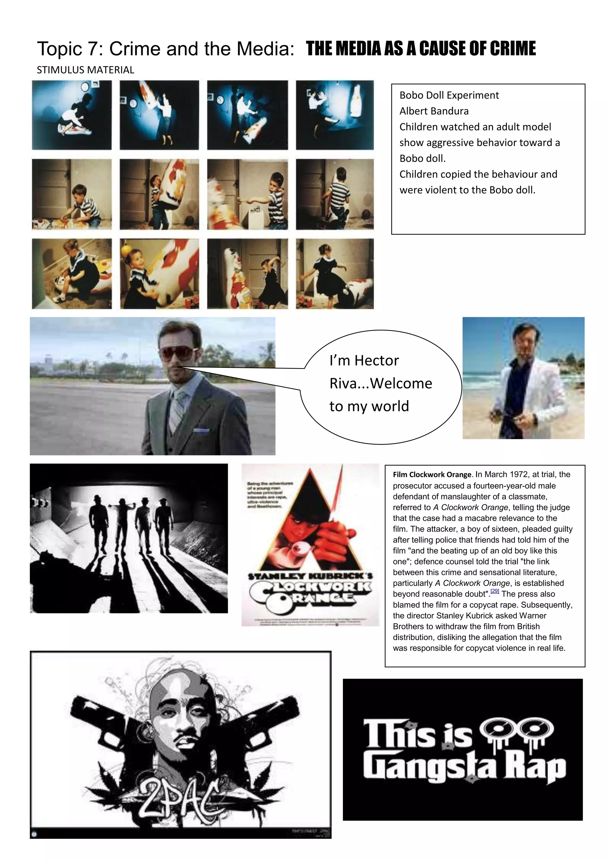 7 The Media as a Cause of Crime: stimulus material | PDF