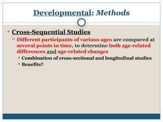 (1) Themes and Methods for developmental psychology | PPTX