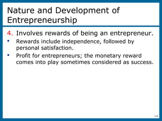 1 the nature and importance of entrepreneurs | PDF
