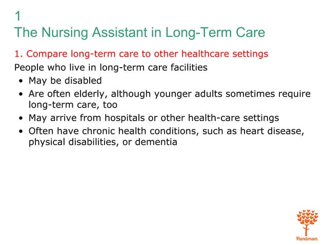 The nursing assistant in long term care | PPT | Health Insurance ...