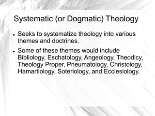 Biblical Theology Prologue | PPT