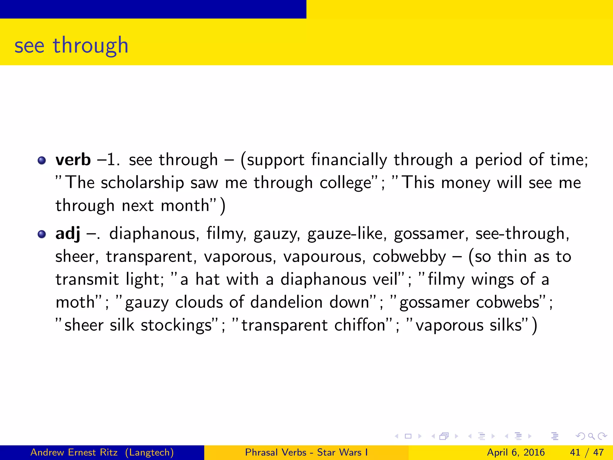Phrasal Verbs - Star Wars Episode I - The Phantom Menace | PPT