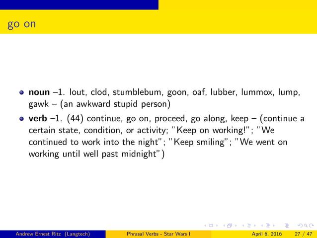 Phrasal Verbs - Star Wars Episode I - The Phantom Menace | PPT