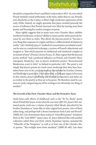 1 The Poetry Of James Joyce Reconsidered | PDF | Poetry | Books and ...