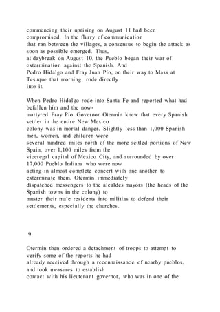 1 the pueblo revolt, 1680 kevin m. gannon (2013) issue | DOCX