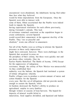 1 the pueblo revolt, 1680 kevin m. gannon (2013) issue | DOCX
