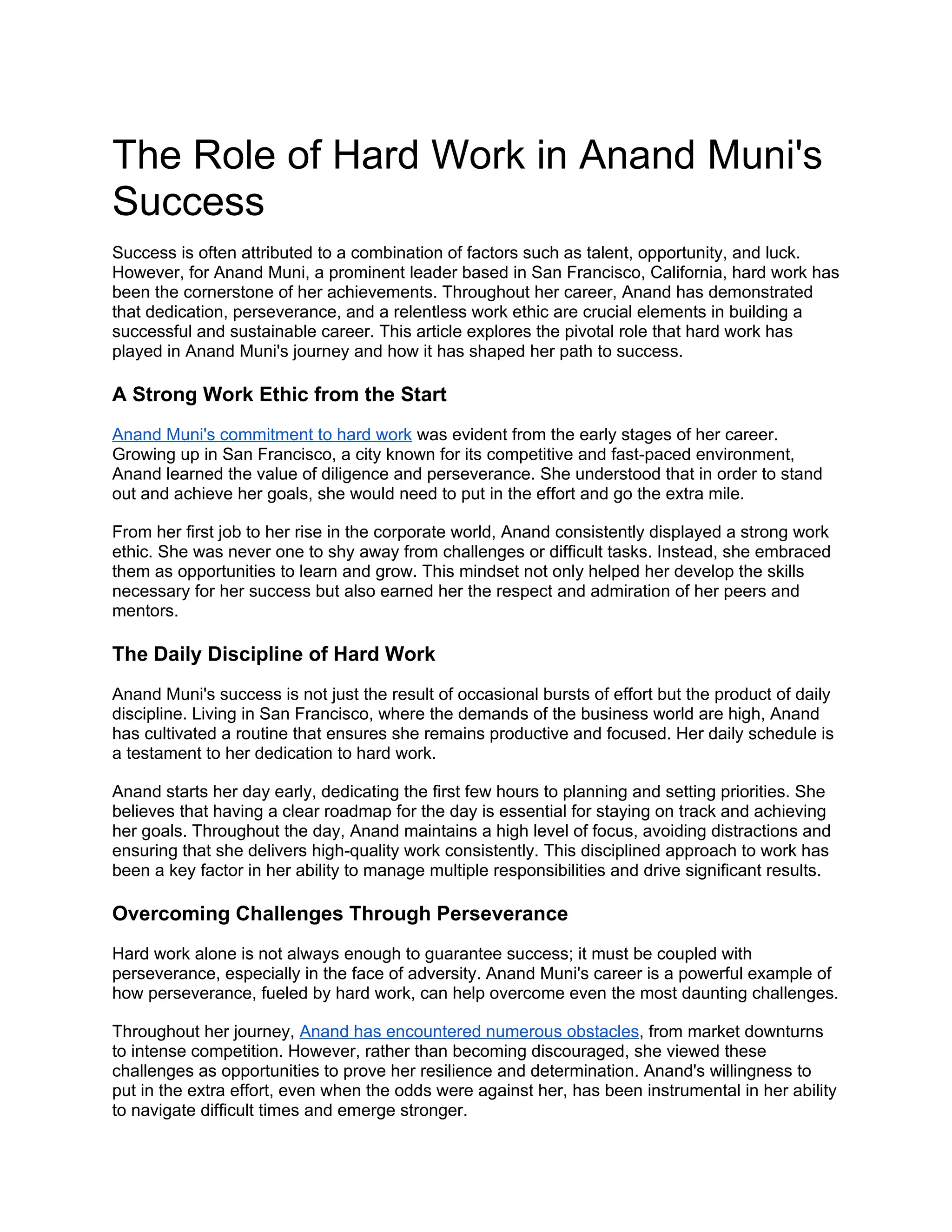 The Role of Hard Work in Anand Muni's Success.docx