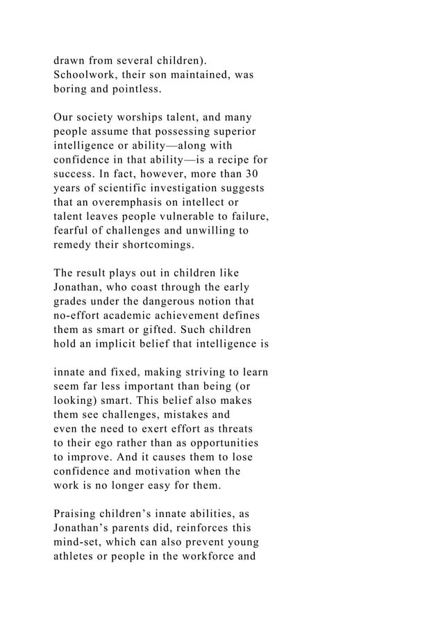 1 The Secret to Raising Smart Kids Hint Dont tel.docx