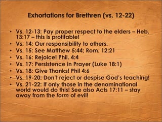 1 Thessalonians 5 Bible Class | PPTX